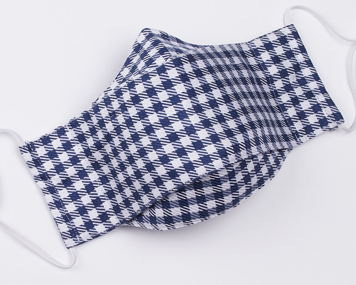 Navy Shepherd's Check - Acustom Apparel